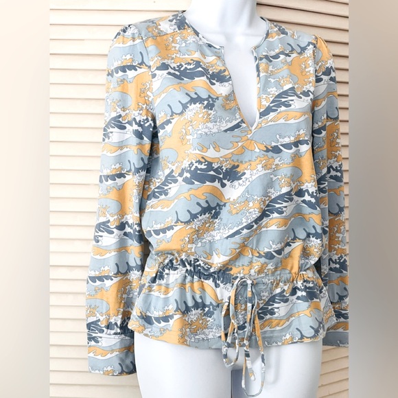 Tops | Marc Jacobs Cotton Jersey Wave Pattern Long Sleeve Wintegrated ...